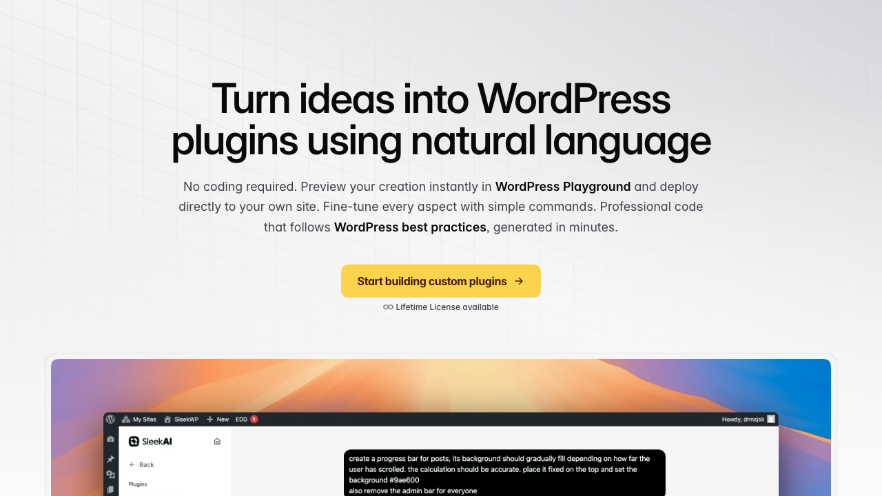 Plugins – SleekAI | The AI toolkit for WordPress