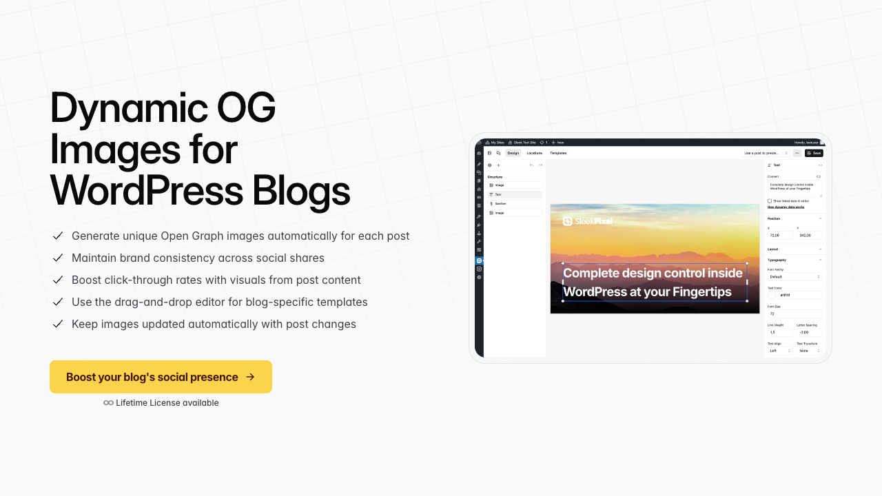 Dynamic Open Graph Images for Blogs – SleekPixel | Dynamic Open Graph Images for WordPress, made ...